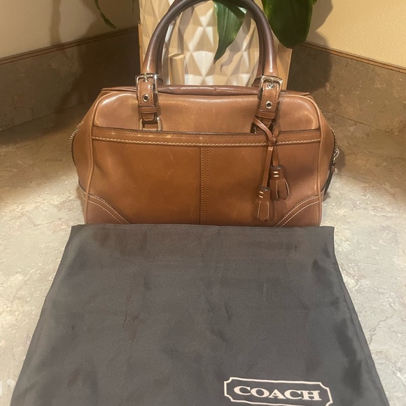 Coach | Bags | Coach Hamptons Leather Satchel Handbag8a69 | Poshmark